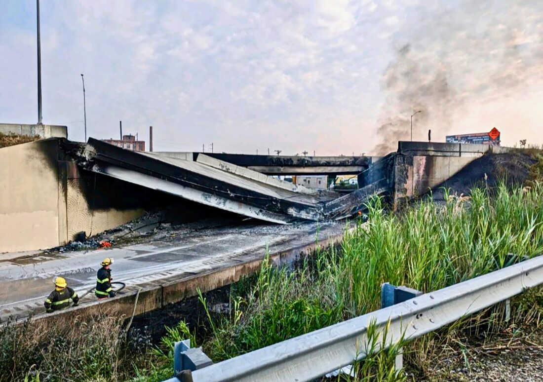 Section of I-95 collapses in crash | News, Sports, Jobs - Altoona Mirror